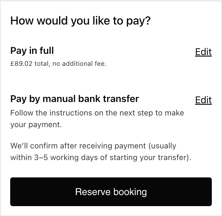 How manual bank transfers work during checkout – Easol